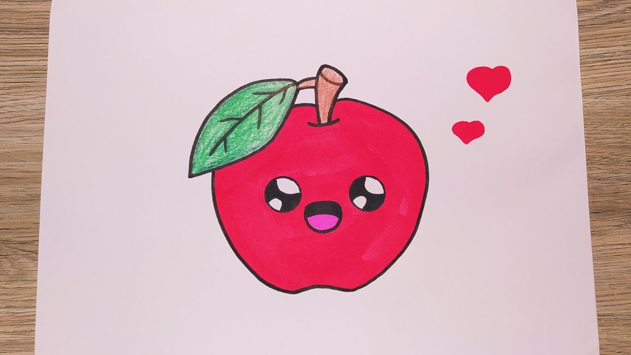 رسم للاطفالرسم تفاحةرسم تفاحة كيوترسم تفاحة سهلةتعليم الرسمرسم سهلرسم كيوت Youtube