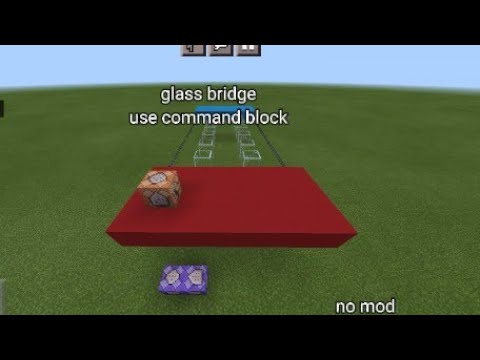 Minecraft PE-How To Do Glass Bridge Use One Command Block - YouTube