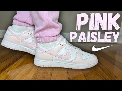 CLEAN COLORWAY! Nike Dunk Low Pink Paisley Review & On Feet! - YouTube