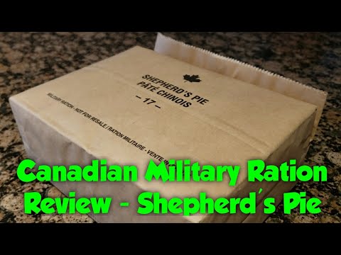 Canadian Military Ration Review / MRE (IMP) - Menu 17 - Shepherd's Pie ...