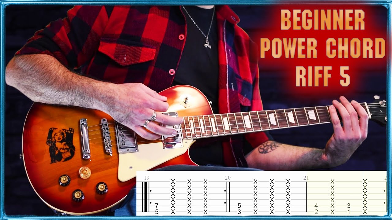 Power Chord Riff 5 With Tabs | Beginner Guitar Series in Under 1 Minute ...