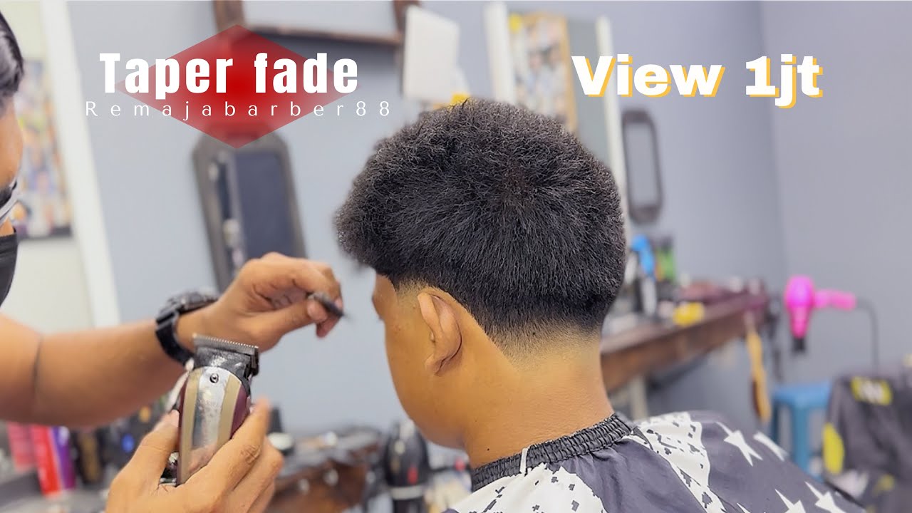 Potongan mid taper fade 2025!!! TUTORIAL cara paling mudah💈Barber ...