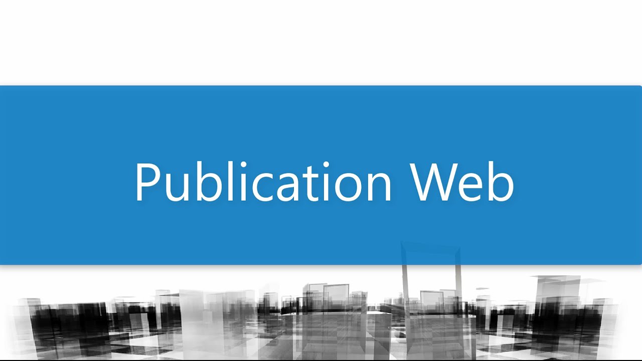 Publication Web - YouTube