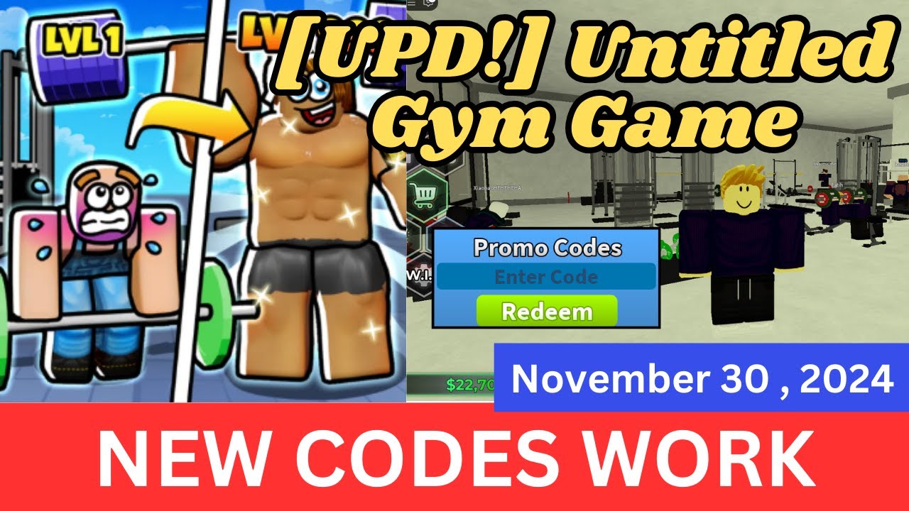 *All Codes Work* Untitled Gym Game ROBLOX, November 30, 2024 - YouTube