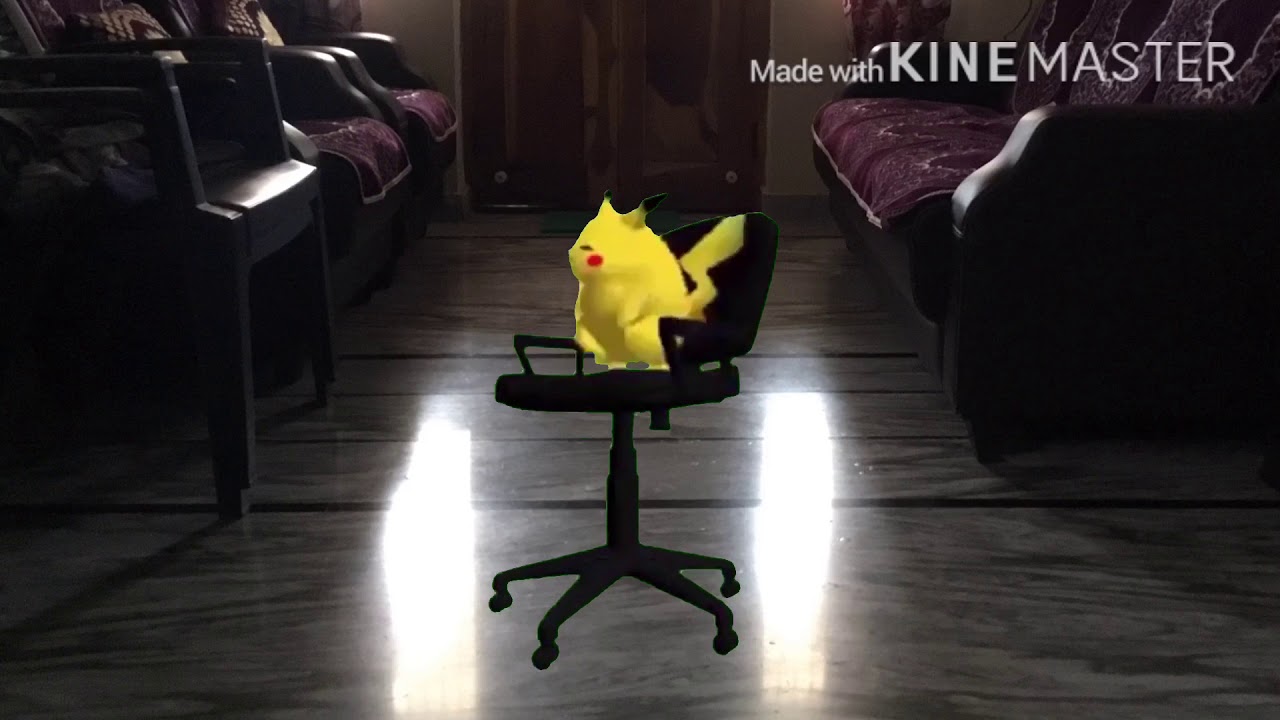 Pikachu spins on a chair meme - YouTube