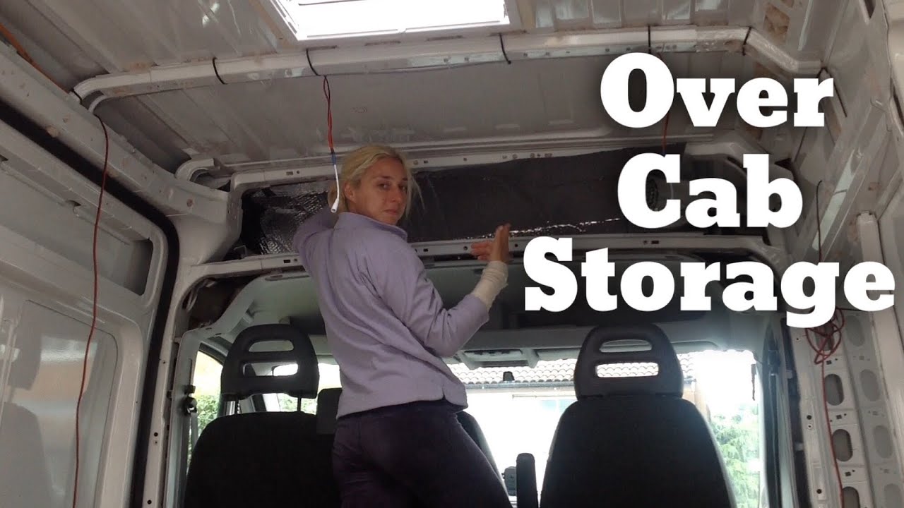 Van conversion over cab storage - YouTube