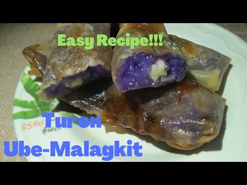 HOW TO MAKE TURON UBE-MALAGKIT? - YouTube