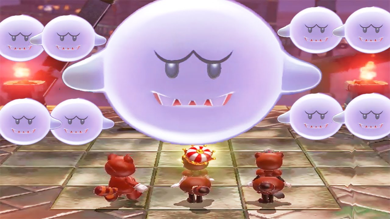 ALL BOO MANSIONS | Co-Op 3 Players | Super Mario 3D World - YouTube