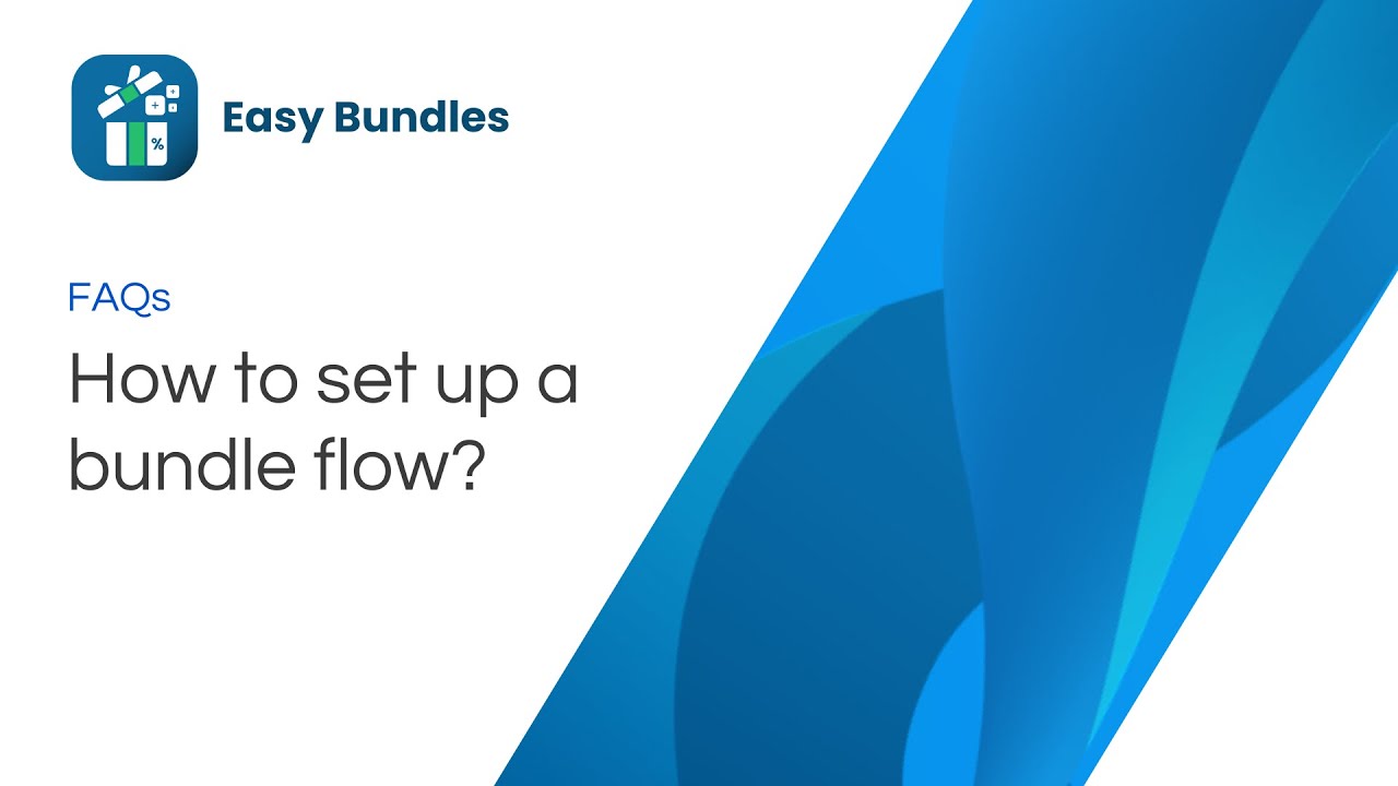 How to set up a Bundle Flow - YouTube