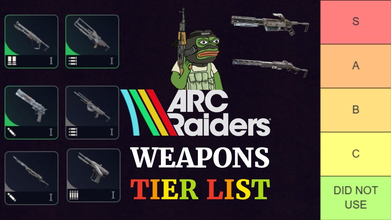 ARC RAIDERS WEAPONS TIER LIST - YouTube