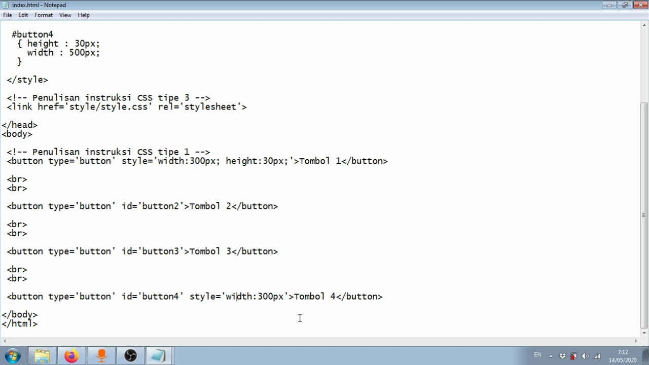 Web Programmer Basic - Pertemuan 4 (CSS) - Belajar Web Pemula - YouTube