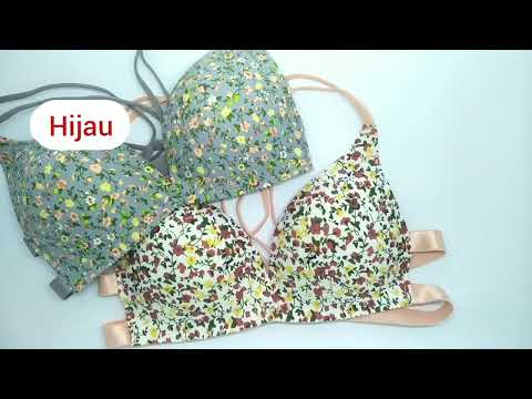 Review Bra motif Floral BH Buka Depan Kaitan Depan Sexy