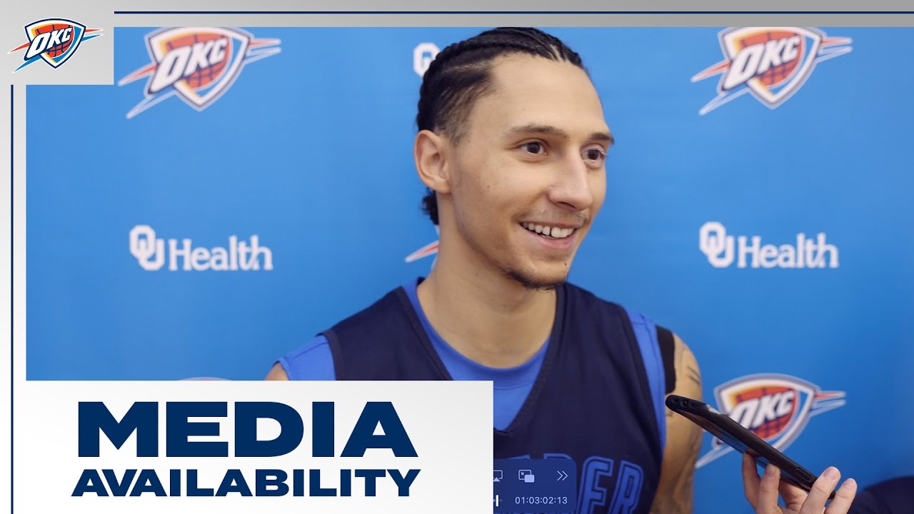 Lindy Waters III, Coach Daigneault Talk with Media After Practice ...