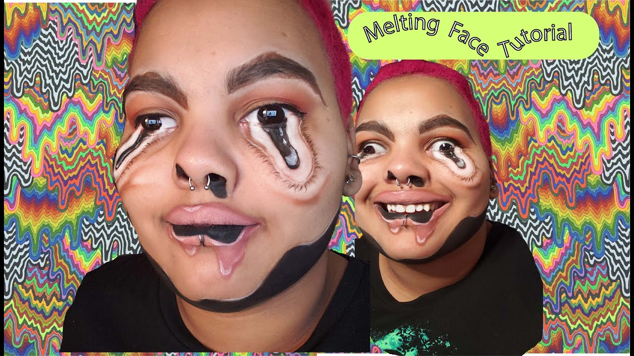 I melted MY FACE OFF! ....kinda | melting face tutorial - YouTube