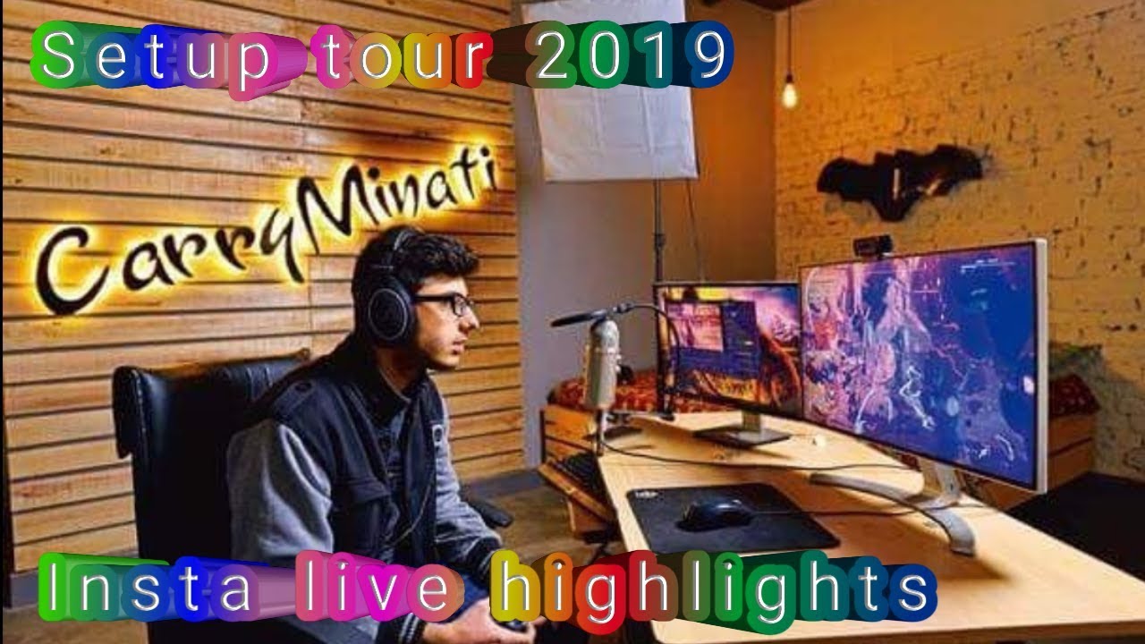 carry minati setup tour 2019 | carry minati room tour | Instagram live ...