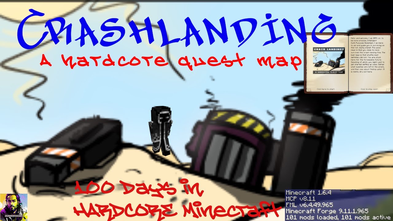Can i Survived 100 Days in HARDCORE Minecraft - Crashlanding: The ...