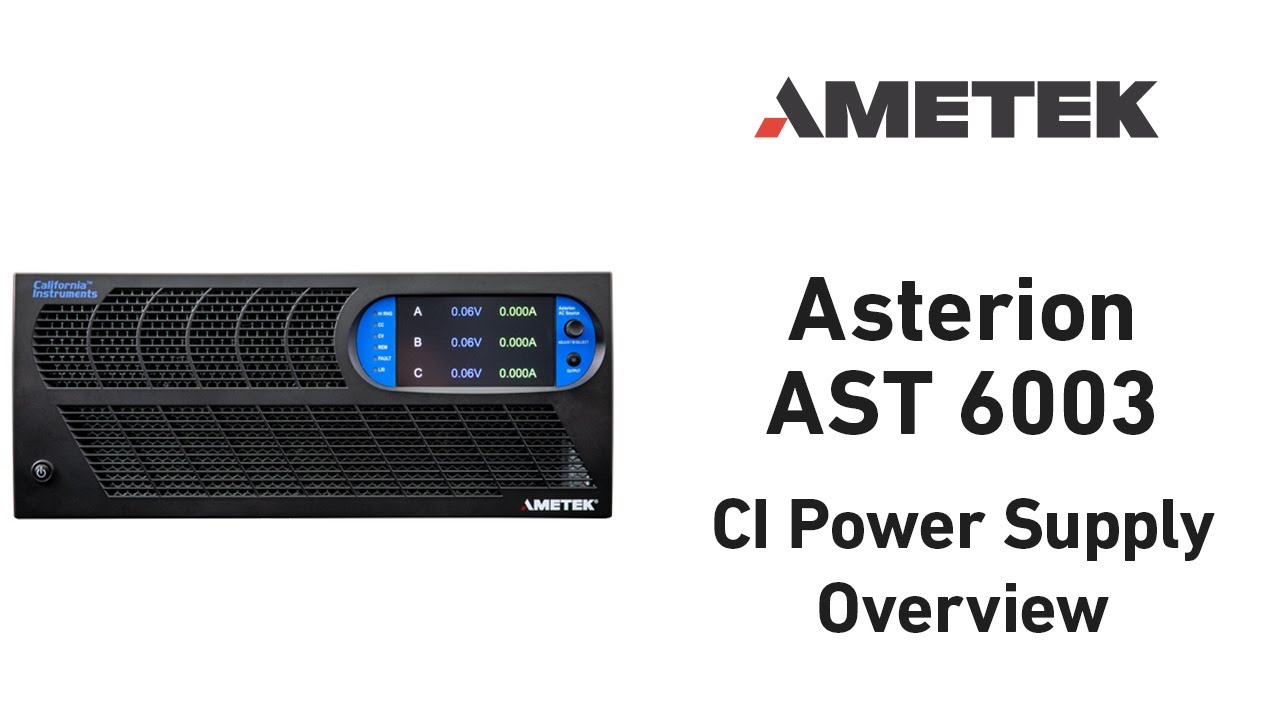 California Instruments Asterion AST 6003 - Source Overview - YouTube