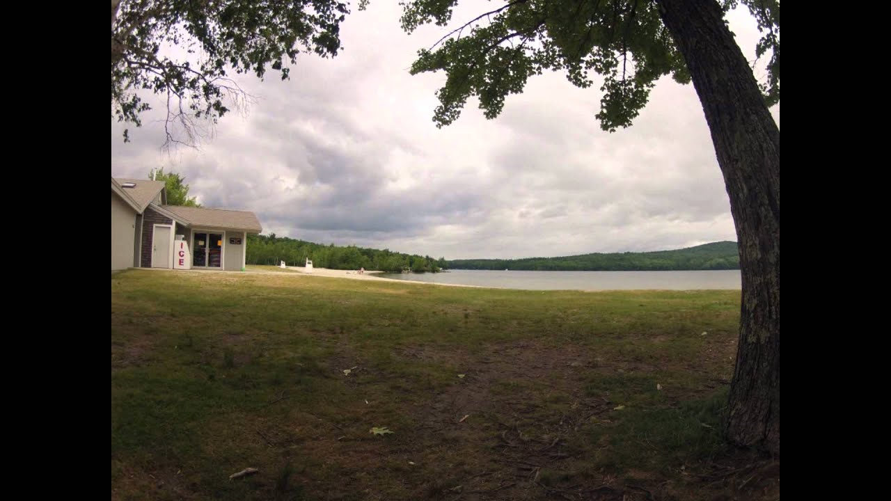 Time-lapse clouds rolling over Sunapee State Beach - YouTube