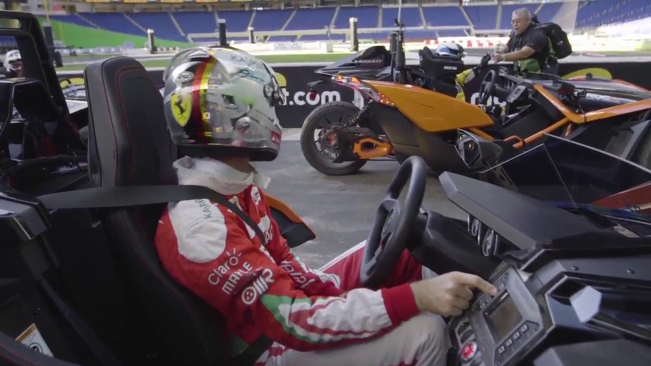 2017 ROC Miami - Sebastian Vettel turns up the music, during Friday ...