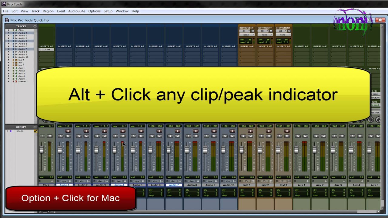 Clear All Clip Indicators - Pro Tools Quick Tips - YouTube
