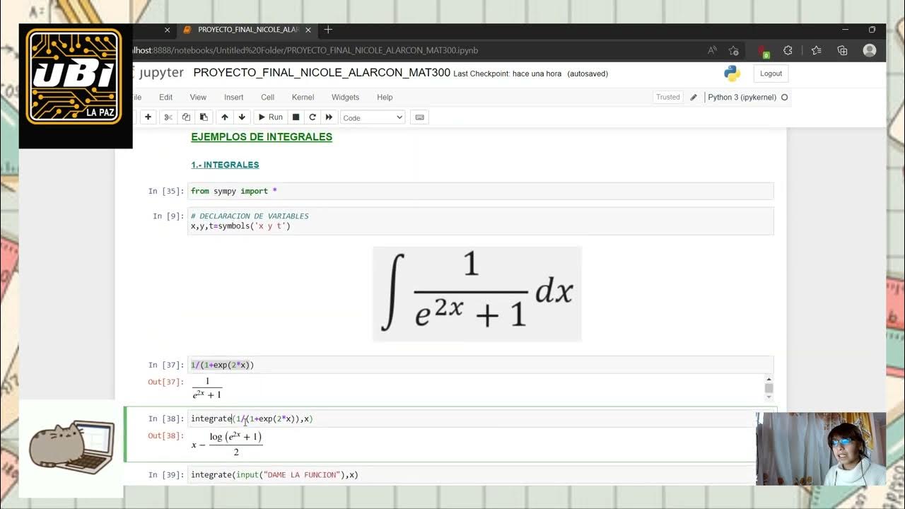 Cálculo 2 Integrales Múltiples con Python: Estudiante Alarcón Nicole ...