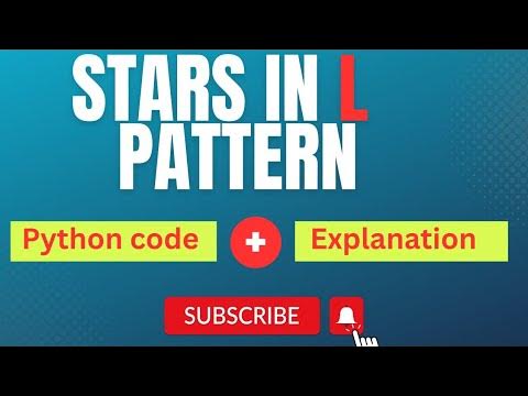 Printing Stars in Alphabetical L shape|Python Code and Logic Complete ...