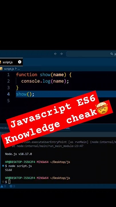 Javascript ES6 knowledge cheak 🤯 #coding #javascript #webdevelopment #shorts - YouTube