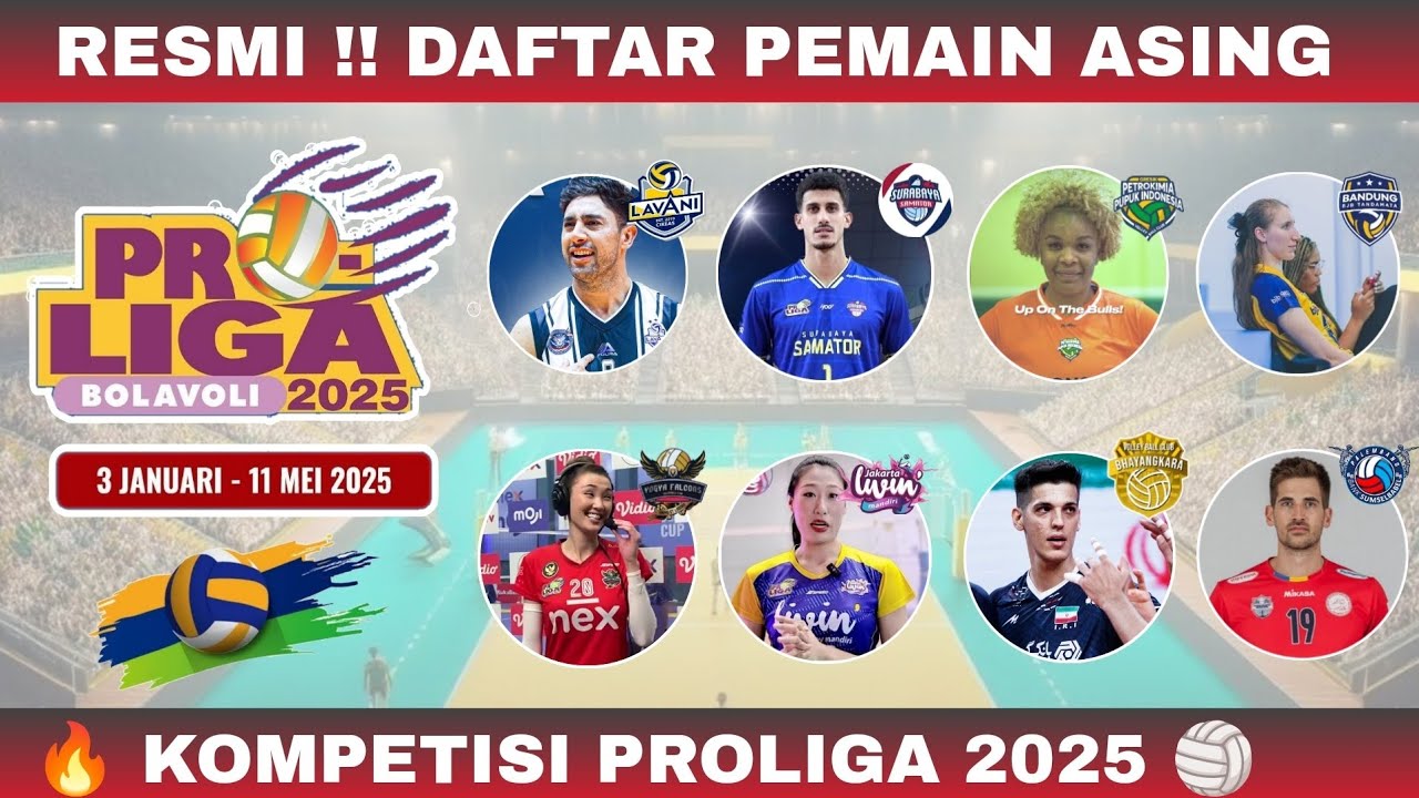 Daftar Pemain Asing Proliga 2025 | Transfer Pemain Proliga 2025 ...
