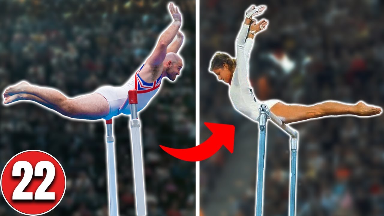 Man Learns Women's Uneven Bars Routine! - YouTube