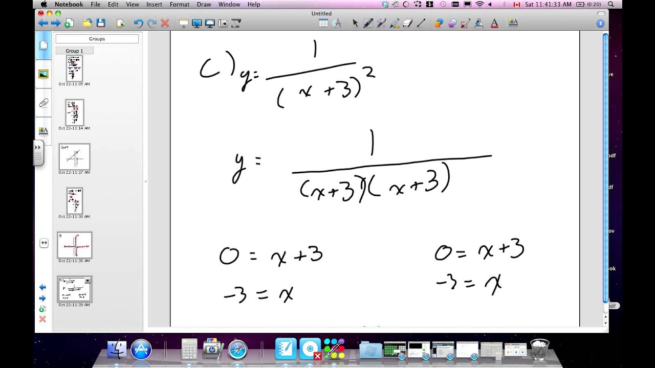 Finding Vertical and Horizontal Asymtopes, Quotients of Polynomial ...
