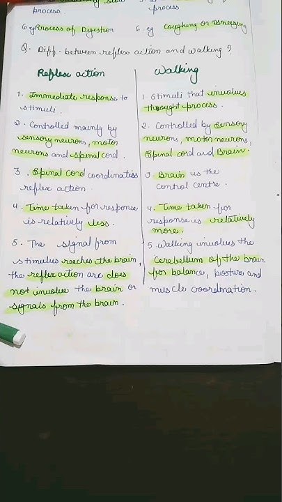 Difference between reflex action and walking? class 10 #biology #cbse #bio #cbse10 - YouTube