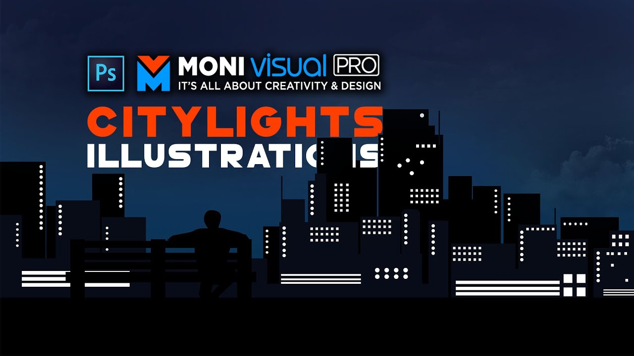 How to create City lights Illustrations in Photoshop (speed art ...