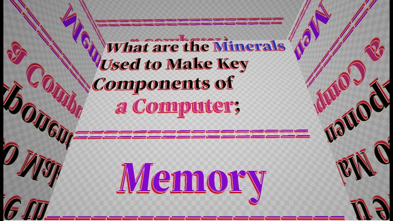 What Key Minerals are Used to Make Computer Memory storage? - YouTube