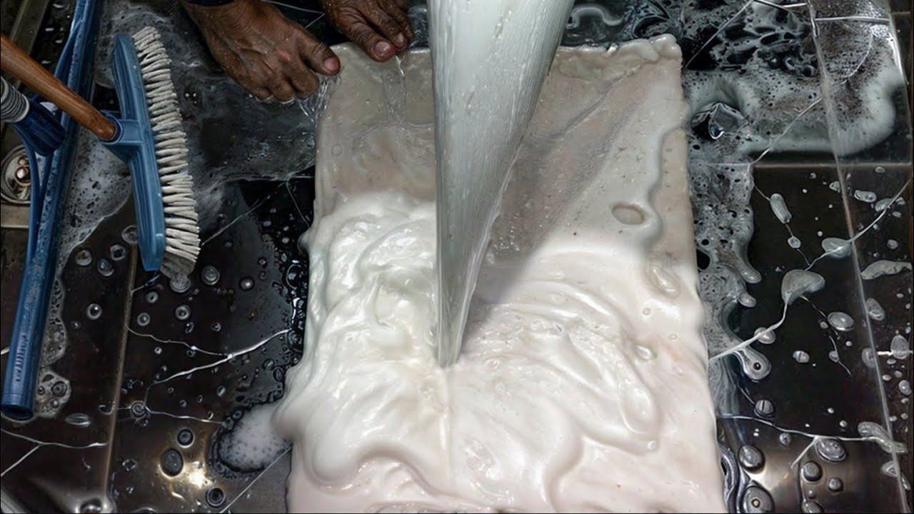 Cleaning The Cutest Rug Ever ! But How Did It Get So Slimy | Satisfying ...