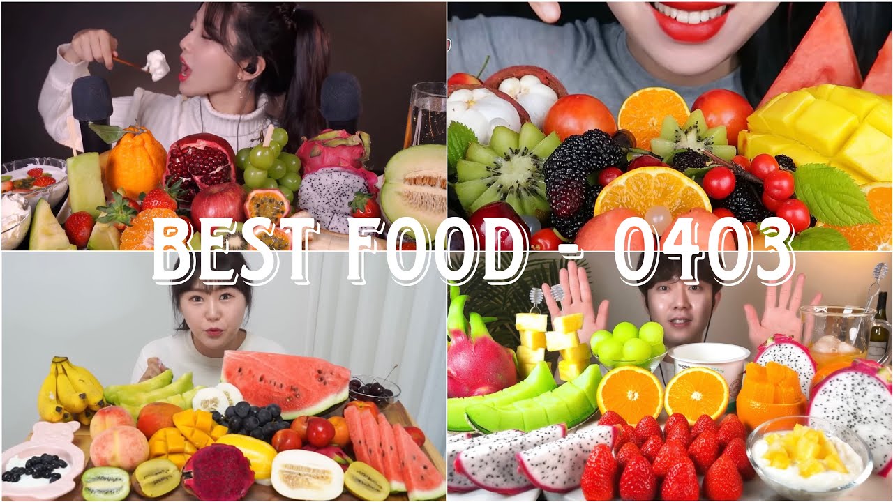 ASMR eating Fruits | Tropical fruits Mukbang Compilation - YouTube
