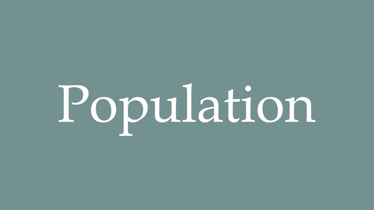 How to Pronounce ''Population'' Correctly in French - YouTube
