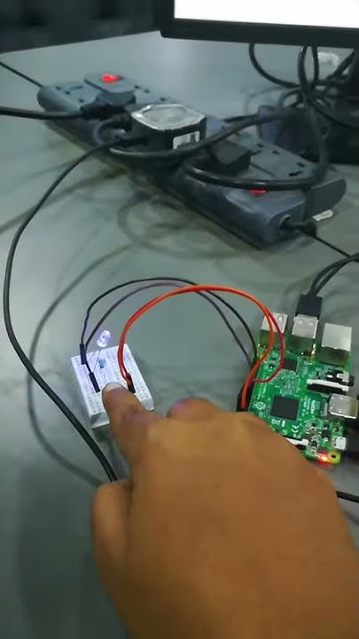 Led blink control using push button with Raspberry pi - YouTube
