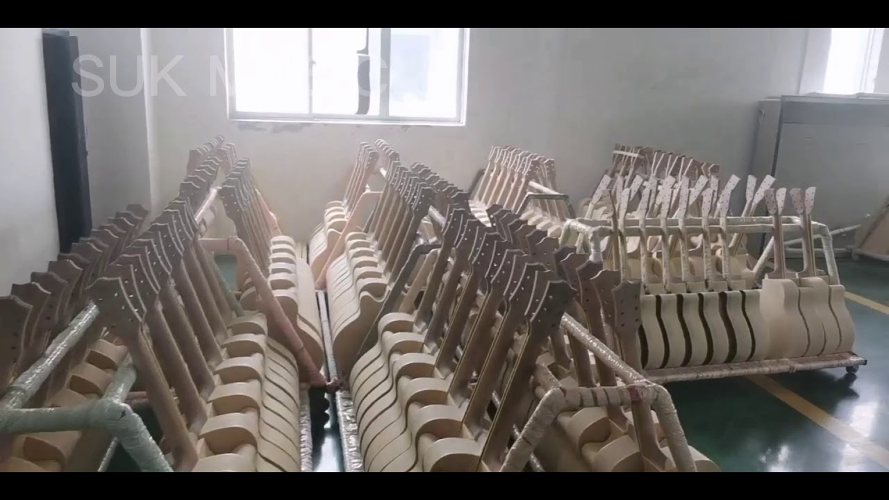 Guitar Workshop - production line in China - YouTube