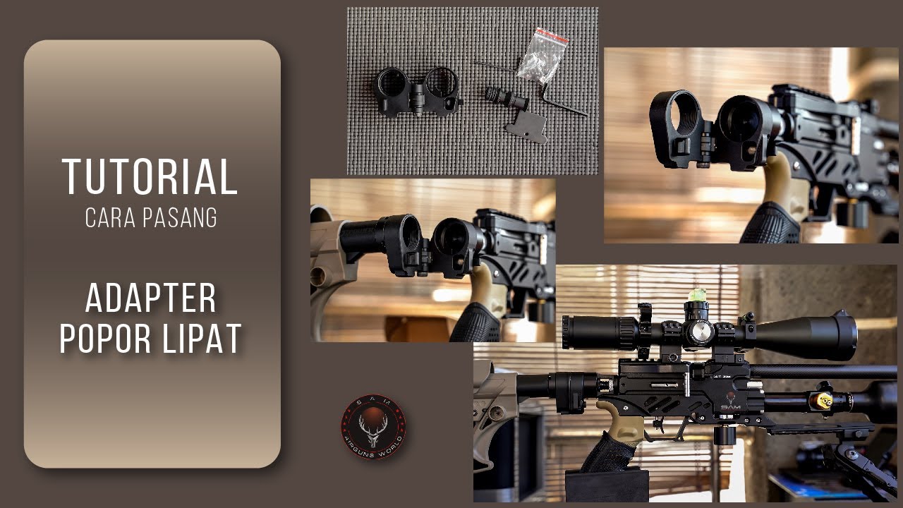 Tutorial pasang Adapter Popor Lipat - Law Tactical Folding Stock - YouTube