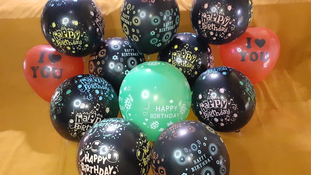 Meniup Balon Warna Warni, Balon Ulangtahun, Balon Hitam, Balon Heart ...