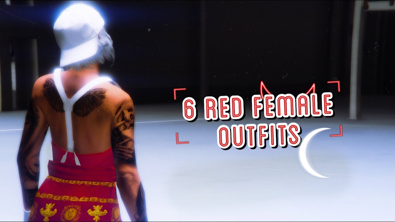 GTA 5 Online | 6 Cute Red Female Component Outfits | [ Xbox,PS4/5 ...