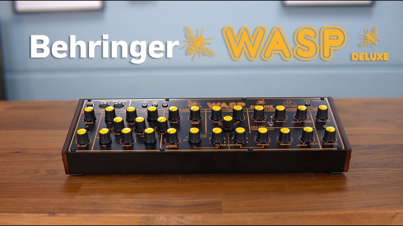 Behringer WASP Deluxe - "Cosmic Bug" 40 massive patches - YouTube