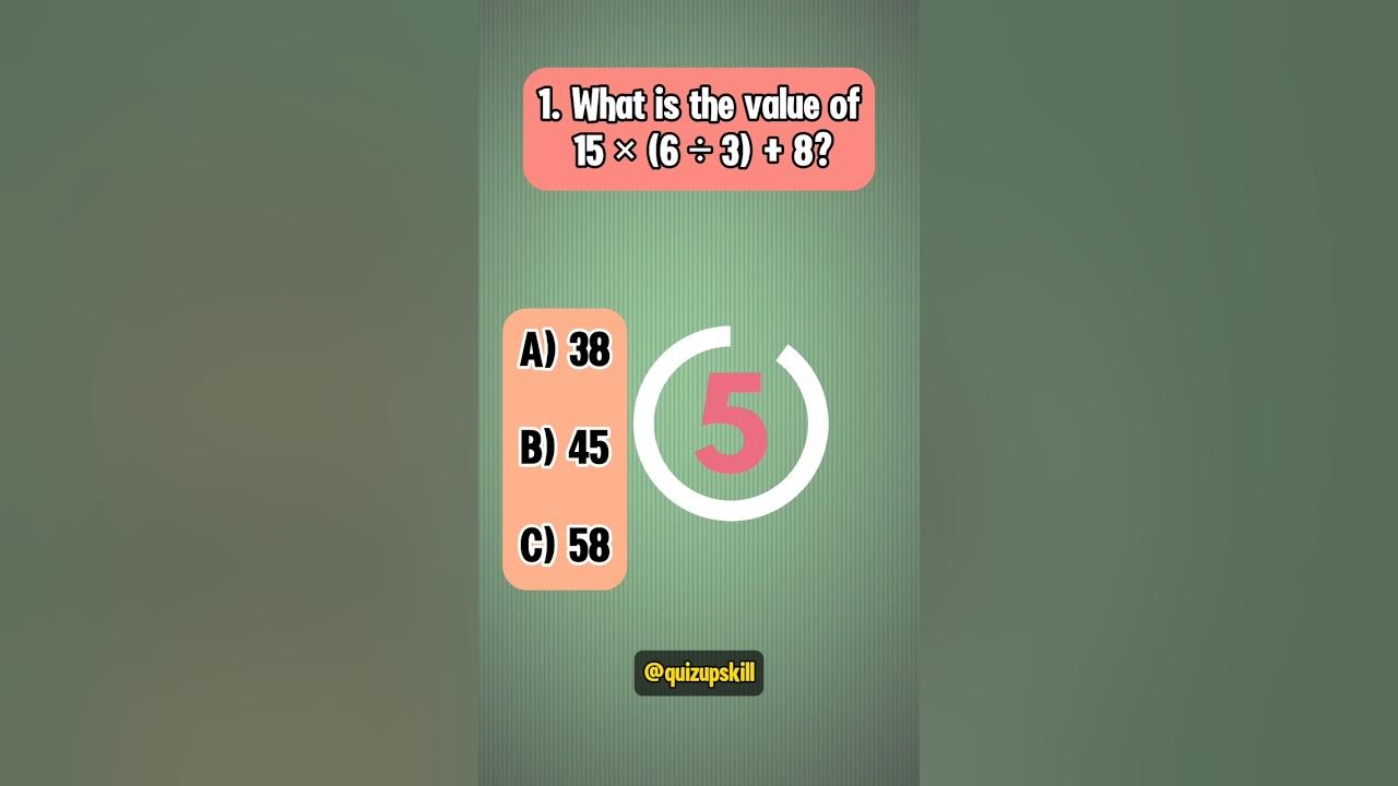 simple math quiz - YouTube