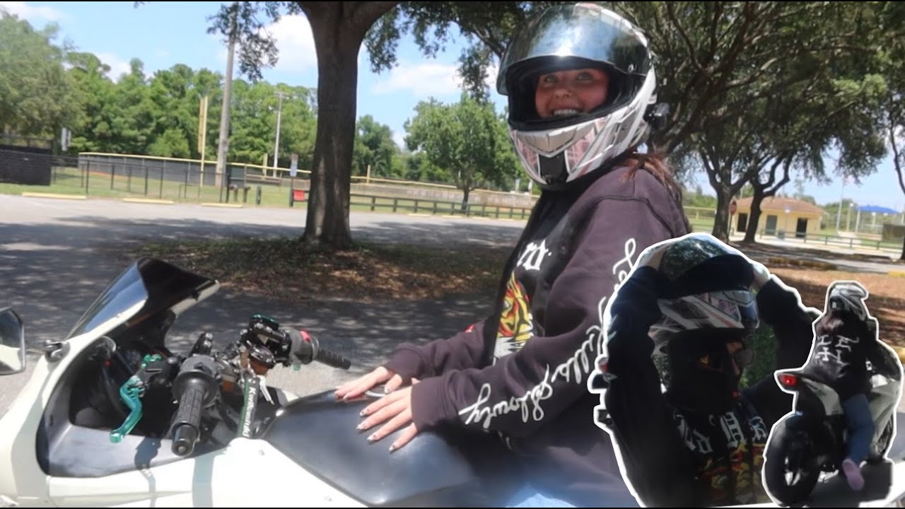learning how to ride a motorcycle! (gone wrong) - YouTube