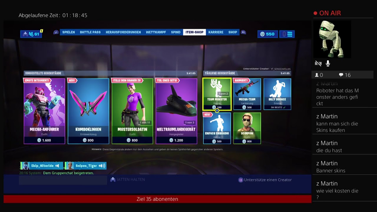 Monster Vs Roboter Event Fortnite Live Deutsch Youtube