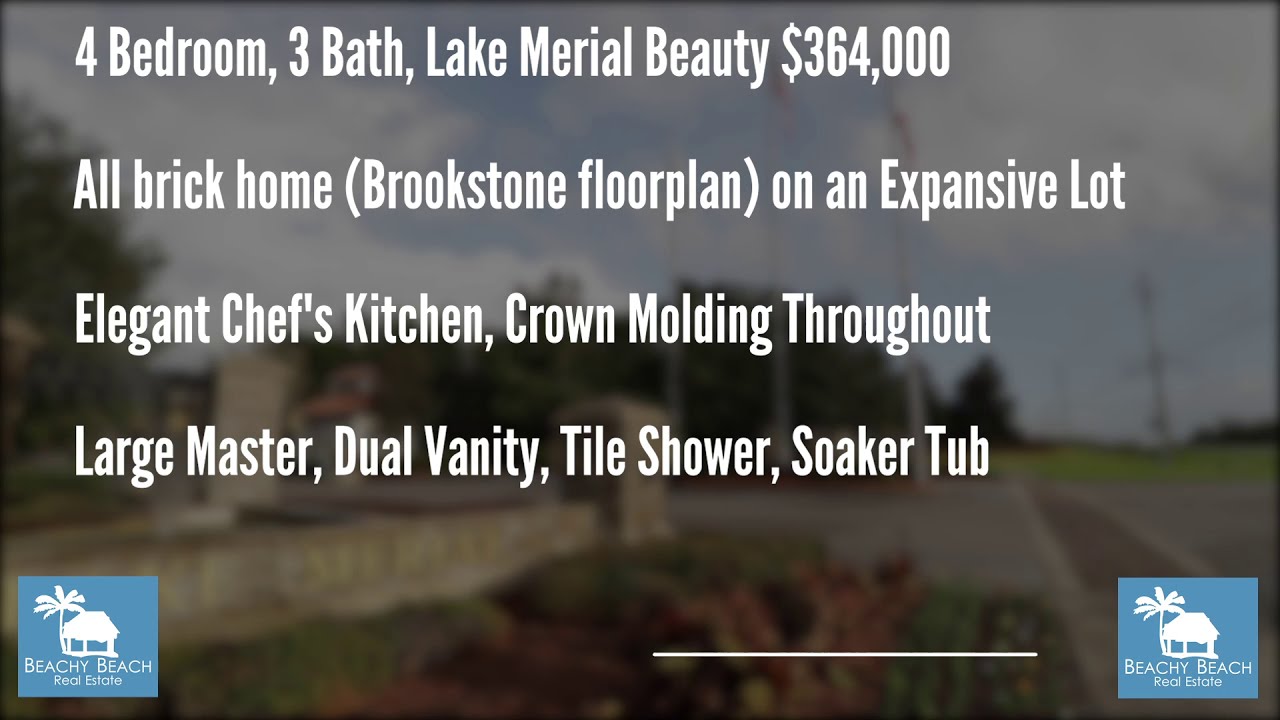 Lovely Lake Merial Home in Gorgeous Gated Community - YouTube