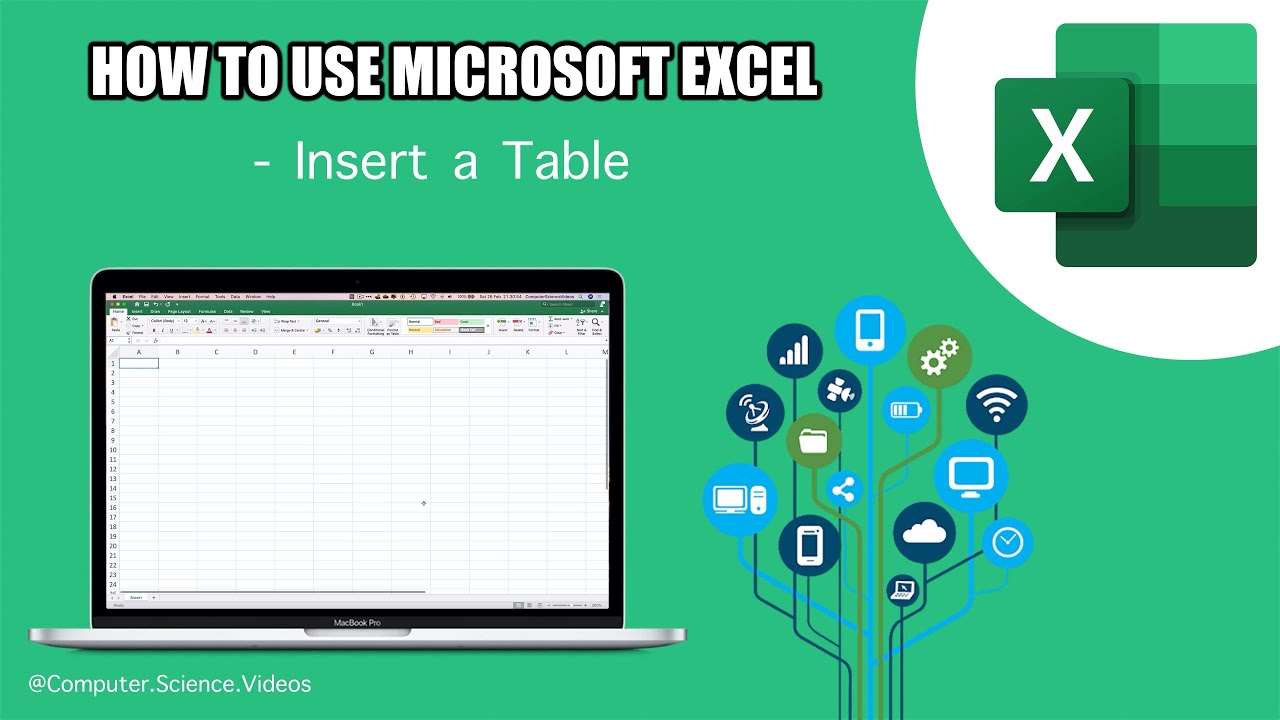 How To Insert A Table Using Microsoft Excel On A Mac - Basic Tutorial