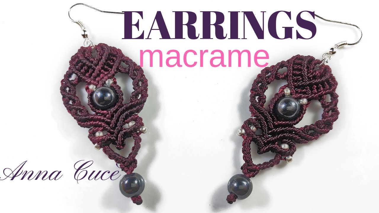 MACRAME EARRINGS tutorial "Valery"/ macrame orecchini tutorial - YouTube