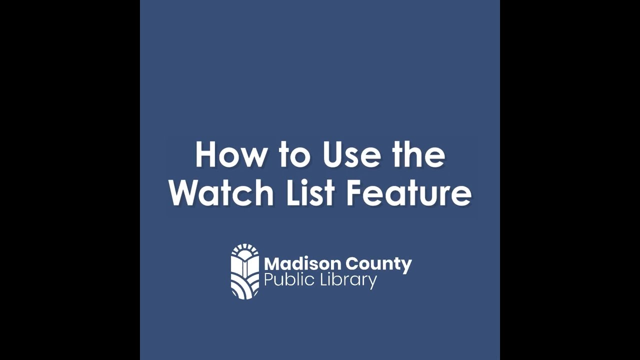How to Use the Watch List Feature - YouTube