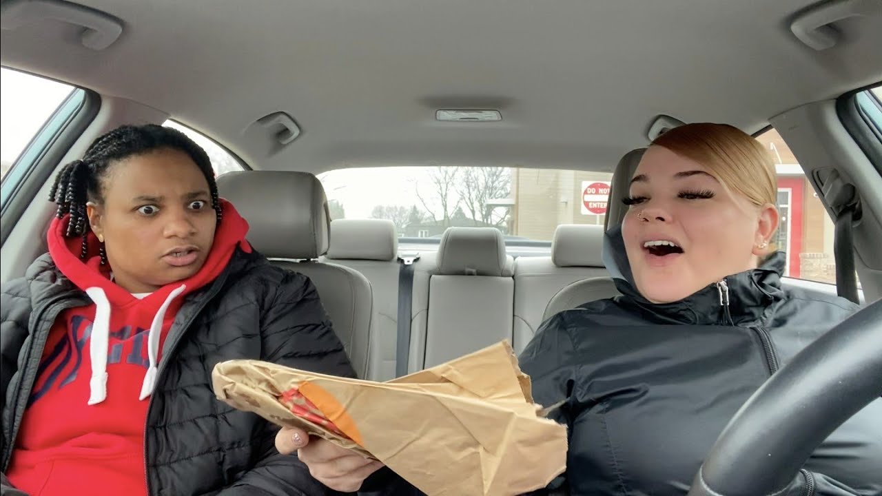 SITTING ON MY GIRLFRIEND BURGER KING MEAL! *HILARIOUS* - YouTube